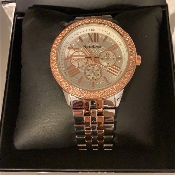 bebe | Jewelry | Rose Goldsilver Bebe Watch | Poshmark